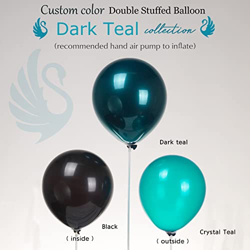 Teal Balloon Garland Kit 133PCS Dark Teal and Gold Mint green Balloons for Wedding bridal shower Anniversary Teal birthday Party decorations