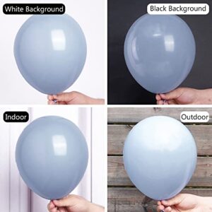 PartyWoo Retro Blue Balloons, 50 pcs 12 Inch Dusty Blue Balloons, Grayish Blue Balloons for Balloon Garland as Party Decorations, Birthday Decorations, Wedding Decorations, Baby Shower Decorations