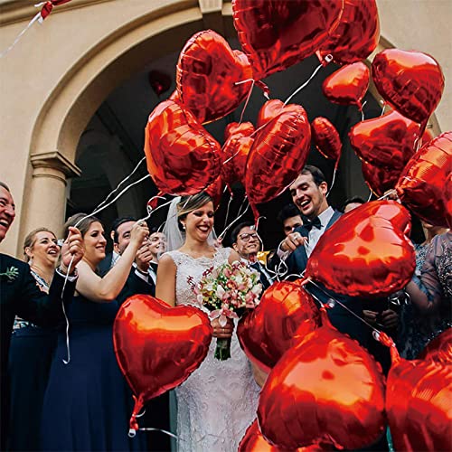 Valentines Day Balloons,101 PCS Heart Balloons for Valentines Day Decorations,Valentine Decorations,Heart Balloons Love Balloons Aluminum Foil Balloons for Birthday Party Wedding (101 PCS)