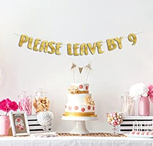 Sarcastic Gold Glitter Banner - Funny Birthday Housewarming Party Decorations for 21st 30th 40th 50th 60th - Retirement Party Supplies