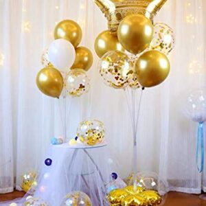 Tellpet Crown Balloons Foil Helium Mylar Balloon, Gold, 2 Pieces