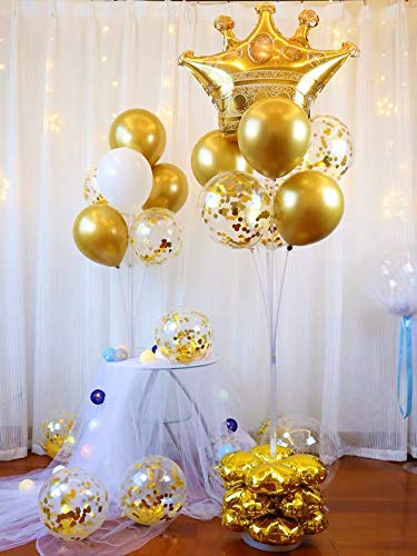 Tellpet Crown Balloons Foil Helium Mylar Balloon, Gold, 2 Pieces