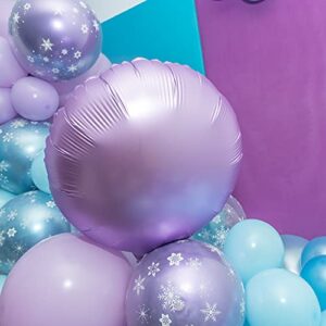 SHIMMER & CONFETTI Premium 16ft Pastel Ice Princess Frozen Inspired Balloon Arch & Garland Kit with Snowflakes, Tying Tools, Balloon Tape, Glue for Birthdays