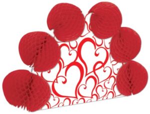 valentine pop-over centerpiece (different design front & back) party accessory (1 count) (1/pkg)