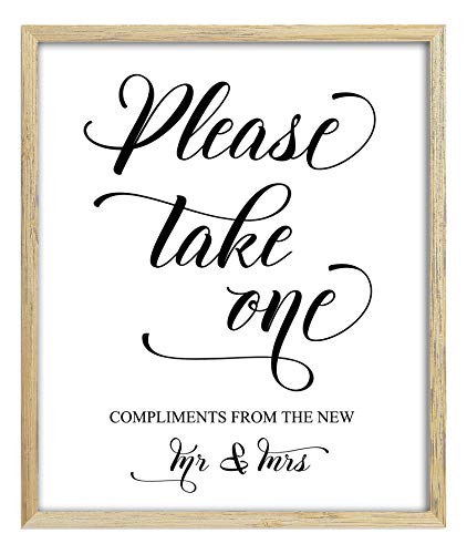 Please Take One Sign, Wedding Favors Sign, Party Print, Compliments from The New Mr. & Mrs. Favor Sign Party Decor