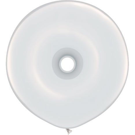 Qualatex 16" Geo Donut White Latex Balloons (25ct)