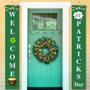 katchon, st patricks day banner, 2 pieces – big, 72×12 inch | st patricks day banners for st patricks day party decorations | happy st patricks day door sign for st patricks day decorations outdoor