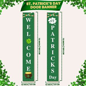 KatchOn, St Patricks Day Banner, 2 Pieces - Big, 72x12 Inch | St Patricks Day Banners for St Patricks Day Party Decorations | Happy St Patricks Day Door Sign for St Patricks Day Decorations Outdoor