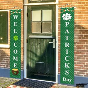 KatchOn, St Patricks Day Banner, 2 Pieces - Big, 72x12 Inch | St Patricks Day Banners for St Patricks Day Party Decorations | Happy St Patricks Day Door Sign for St Patricks Day Decorations Outdoor