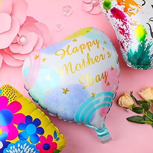 28 Pieces Happy Mother's Day Balloons Mother's Day Party Decorations Supplies Best Mom Ever Mom Day Foil Balloons Feliz Dia Mama Balloons Mother's Day Party Balloons for Mother's Day Party Decor