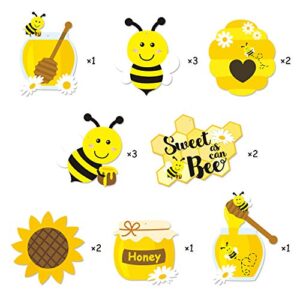 Faisichocalato 45PCS Honey Bumble Bee Hanging Swirl Decoration Ceiling Streamers for Bee Themed Birthday Party Sweet as Can Bee Baby Shower Gender Reveal Bridal Shower Supplies