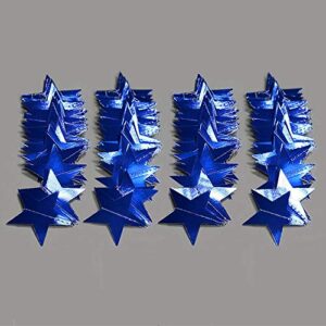 Decor365 Reflective Blue Star Garlands Streamer/Bunting/Backdrop Party Decoration Stars Hanging Decor for Frozen Birthday/Blue Silver Wedding/Engagement/Royal Baby Shower/Kids Room/Home Decorations