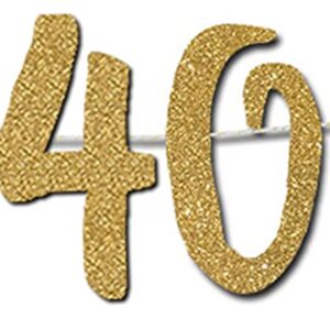 Cheers to 40 Years Banner - Premium Glitter Cardstock Paper - Larger Text for Better Visibility - Perfect Decoration for 40th Birthday Party Celebration