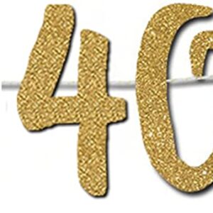 Cheers to 40 Years Banner - Premium Glitter Cardstock Paper - Larger Text for Better Visibility - Perfect Decoration for 40th Birthday Party Celebration