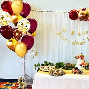 Burgundy Balloons Maroon Gold Graduation Decorations 2023/Burgundy Gold Birthday Party Decorations Women/Fall Balloons Fall Bridal Shower Decorations/Fall Party/Wedding