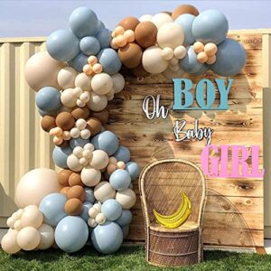 LEZIEBIRE Gender Reveal Table Decorations 2 Pieces Wooden Baby Girl Boy Table Signs Wooden Letter Blocks Blue Pink Table Centerpieces for Baby Shower Decor Gender Reveal Party Supplies