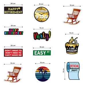 25 Piece Retirement Party Hanging Swirls Decorations, Hilarious Happy Retirement Party Supplies and Gifts