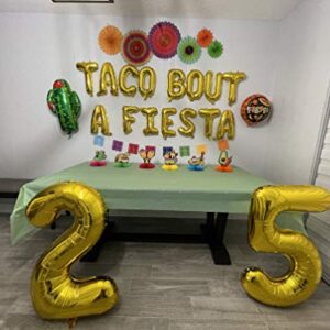 JeVenis Set of 10 Taco Bout a Fiesta Balloons Taco Bout a Party Decoration Fiesta Banner Cactus Baby Shower Decor Fiesta Baby Shower Decorations