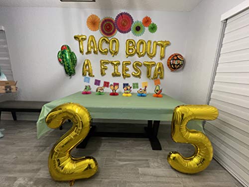 JeVenis Set of 10 Taco Bout a Fiesta Balloons Taco Bout a Party Decoration Fiesta Banner Cactus Baby Shower Decor Fiesta Baby Shower Decorations