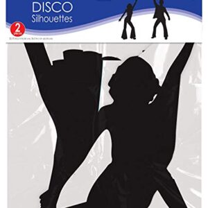 Beistle Disco Silhouettes, 32.75" and 36.5", Black, 54618