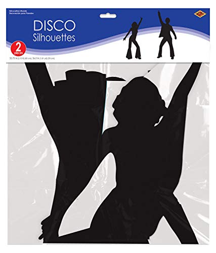 Beistle Disco Silhouettes, 32.75" and 36.5", Black, 54618