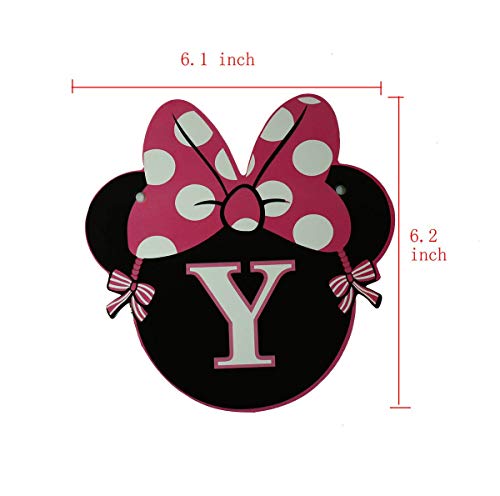 NEWTGAN Minnie Happy Birthday Banner, Mini Mouse Style Party Decorations, Party Supplies, Baby Shower Decor for Girls (style1)