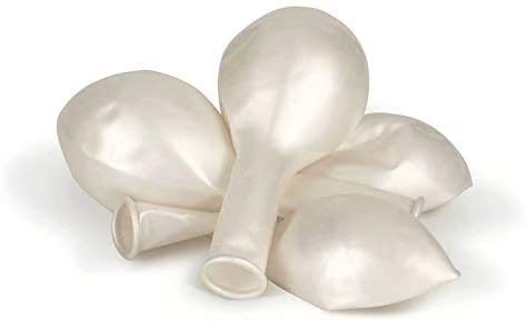 White Balloons,Latex Balloon,white pearlized balloons12-inch,100-pack,Eshanmu