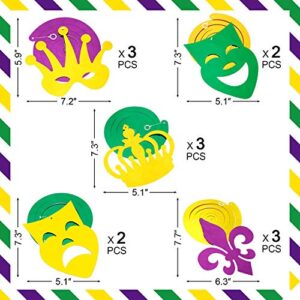 28 Pieces Mardi Gras Party Hanging Swirls Foil Swirl Ceiling Decoration Mardi Gras Hanging Decoration Mardi Gras Party Supplies Fat Tuesday Party Decoration Swirls