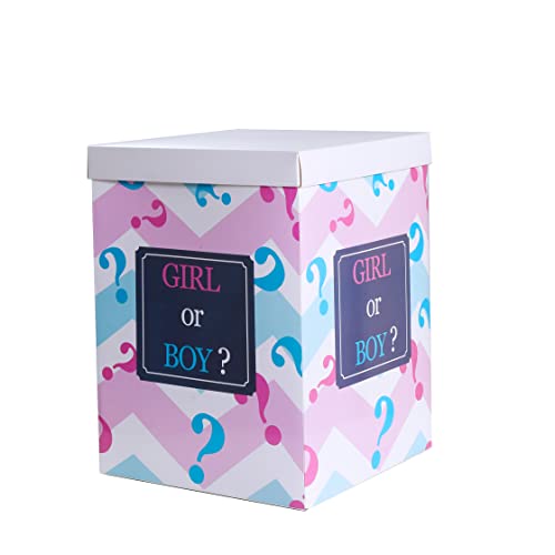 Gender Reveal Balloon Box with 6pcs Latex balloons Funny Idea for Boy Girl Gender Reveal Party Decorations Supplies (Boy or Girl)