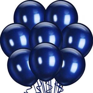 25 packs 18 inch navy blue big balloons thick latex balloons for navy blue birthday graduation baby bridal shower wedding party decorations (navy)