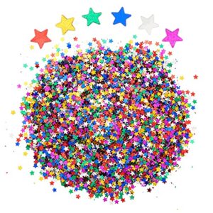 7 ounces rainbow star confetti for table, metallic glitter foil for birthday, balloons, arts & crafts, wedding (0.1 in)