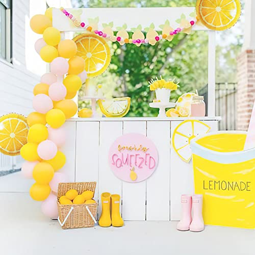 Pastel Yellow Balloon Garland Kit 127Pcs Lemon balloon arch For baby shower Lemonade party main squeeze bridal shower decorations