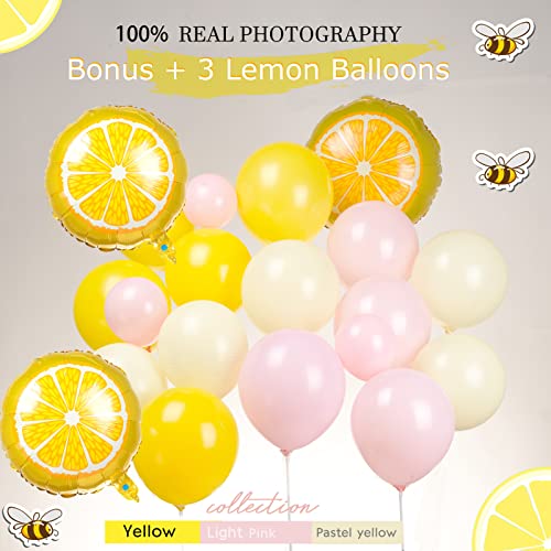 Pastel Yellow Balloon Garland Kit 127Pcs Lemon balloon arch For baby shower Lemonade party main squeeze bridal shower decorations