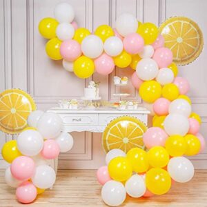 Pastel Yellow Balloon Garland Kit 127Pcs Lemon balloon arch For baby shower Lemonade party main squeeze bridal shower decorations