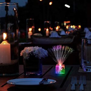 5.5" Light Up Mini Color Change Clear Centerpiece (Set of 12)