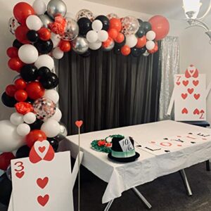 116pcs Red and Black Balloon Garland Kit, 4 Different Sizes 18''+12''+10''+5'' Latex Red and Black Balloons for Kids Birthday, Graduation Christmas Party Balloons