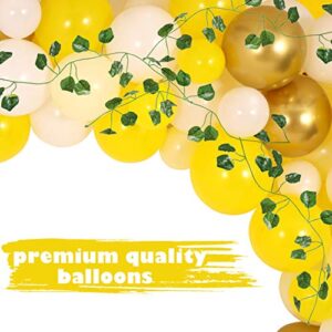 Sunflower Lemonade Party Balloon Garland Kit, Yellow Pastel Yellow Balloons Garland Kit Ideal for Sunflower Lemonade Stand Baby Bridal Shower Birthday Party Decorations