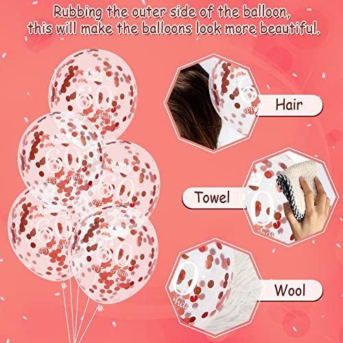 60th Latex Birthday Balloons, 15 Pcs Rose Gold Happy 60th Birthday Balloons, Rose Gold 60th Birthday Party Decorations Balloons for Women Men 60th Birthday Anniversary Decoration