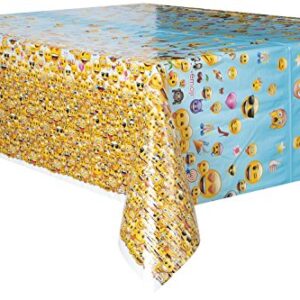 2PK Emoji Plastic Tablecloth, 84 x 54