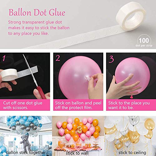 10 Sets Balloon Stand Kit, Reusable Clear Balloon Stand Holder Kit for Table Including Glue, Tie Tool, Flower Clips, Suitable for Birthday Decorations Party Wedding Graduation Decorations