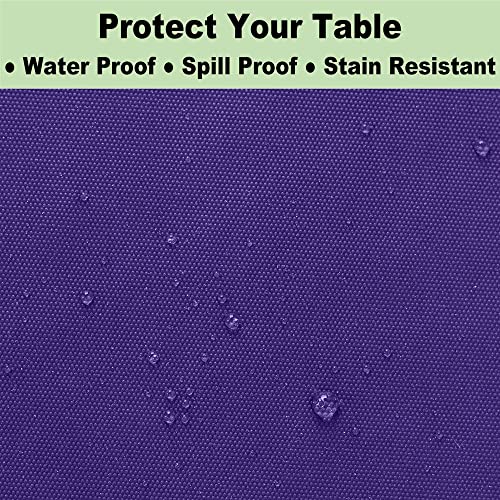 Plastic Purple Tablecloths 3 Pack Violet Disposable Table Covers 54" x 108" Table Cloths PEVA Party Tablecovers for Unicorn Mermaid Gras Parties Birthdays Weddings, Fits 6 to 8 Foot Rectangle Tables