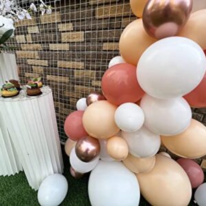 Beaumode DIY Matte Dusty Pink Peach Balloon Garland Matte Balloon Arch Wedding Cream Baby Shower Bridal Shower 1st Birthday Photo Backdrop Party Decoration (Dusty Pink and Peach)