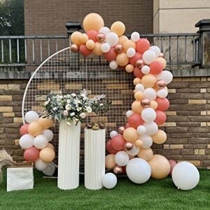 Beaumode DIY Matte Dusty Pink Peach Balloon Garland Matte Balloon Arch Wedding Cream Baby Shower Bridal Shower 1st Birthday Photo Backdrop Party Decoration (Dusty Pink and Peach)