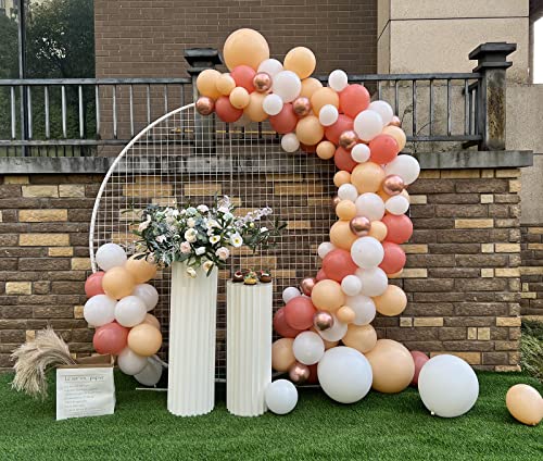 Beaumode DIY Matte Dusty Pink Peach Balloon Garland Matte Balloon Arch Wedding Cream Baby Shower Bridal Shower 1st Birthday Photo Backdrop Party Decoration (Dusty Pink and Peach)