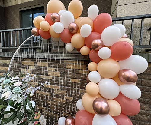 Beaumode DIY Matte Dusty Pink Peach Balloon Garland Matte Balloon Arch Wedding Cream Baby Shower Bridal Shower 1st Birthday Photo Backdrop Party Decoration (Dusty Pink and Peach)