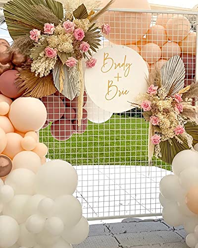 Beaumode DIY Matte Dusty Pink Peach Balloon Garland Matte Balloon Arch Wedding Cream Baby Shower Bridal Shower 1st Birthday Photo Backdrop Party Decoration (Dusty Pink and Peach)