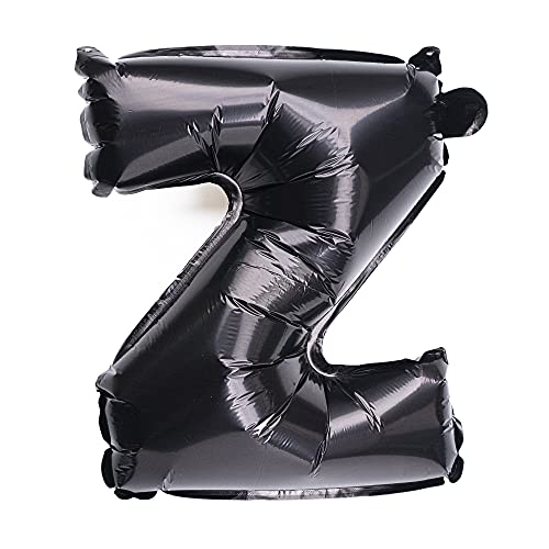 Wellin 16" Black Foil Mylar Letter Balloons A-Z 26pcs Mega Pack, Aluminum Hanging Foil Film Alphabet Letter ( A-Z, Black)