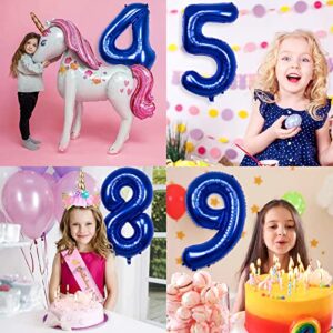 Giant 40 Inch Hot Blue Number 3 Balloon 3rd Birthday Balloons Boy and Girls | Royal Blue 3 Balloon for 3rd Birthday Decors for Boys and Girls Big 3 Balloon for Baby Shark Birthday Party Graduations