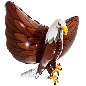 2Pcs Giant Inflatable Eagle Animal Party Decoration Balloon 33 inch Realistic American Bald Eagle Blowup Balloon Eagle