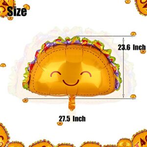 2 Pcs Mexico Taco Big Mylar Foil Balloon Mexican Final Fiesta Theme Party Baby Shower Decoration